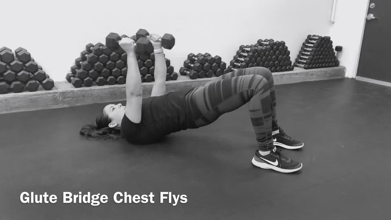 Glute Bridge Chest Flys - YouTube