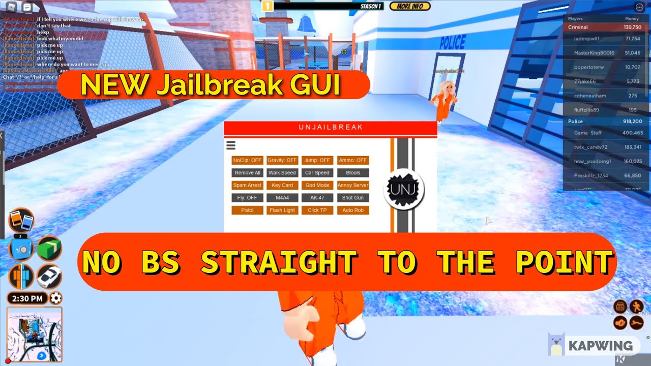 New Jailbreak GUI - YouTube