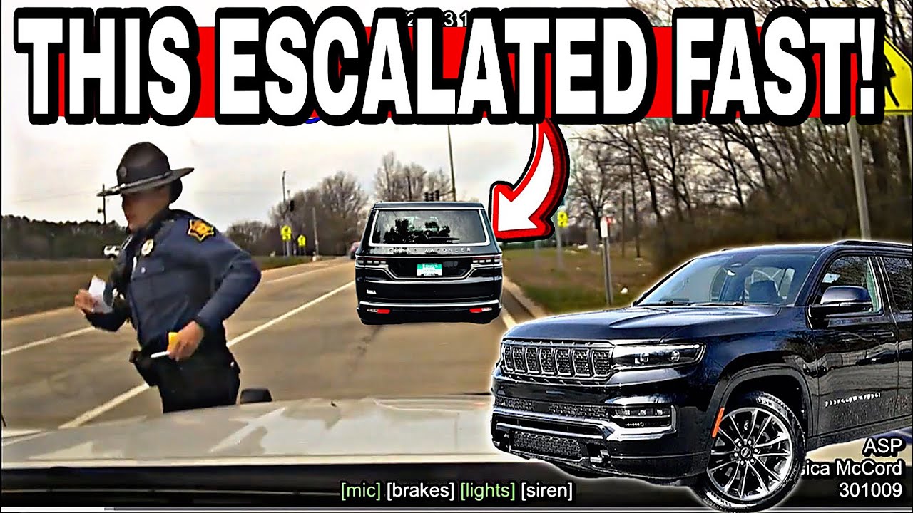 DIABOLICAL Jeep Wagoneer Police Chase Ends In Wild Highway SHOOTOUT ...