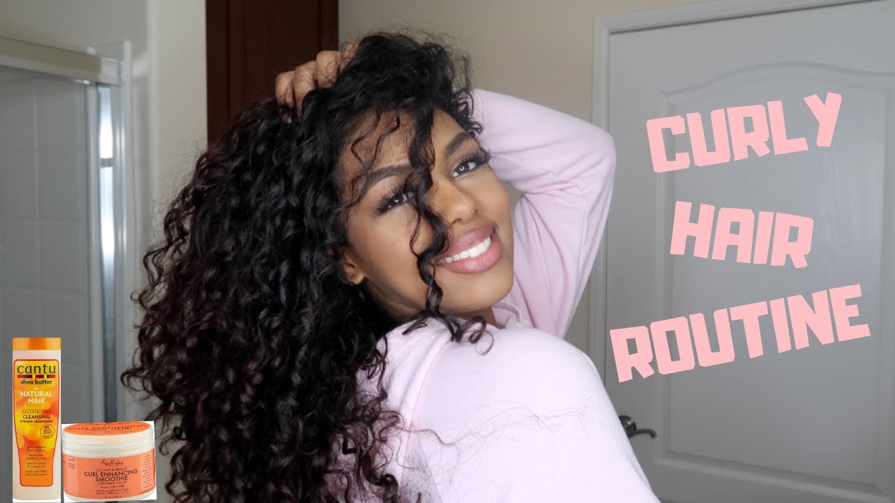 MY CURLY HAIR ROUTINE!!! - YouTube