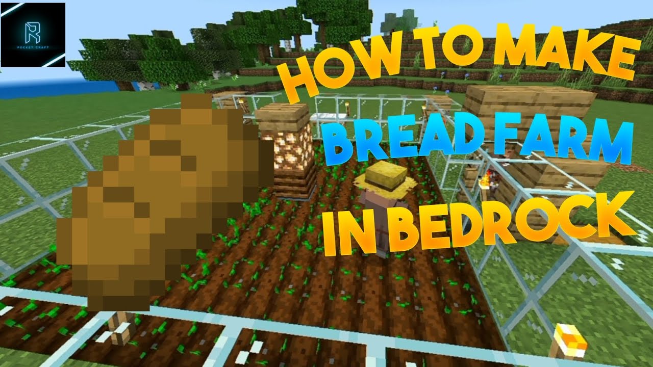 How To Make Bread Farm In bedrock edition😍 - This Is My First Video ...