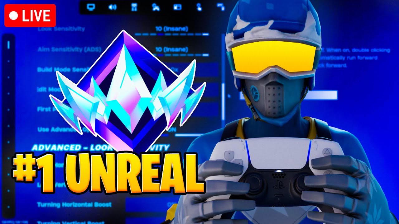 🔴 LIVE - #1 Unreal Controller Player With HANDCAM 🎮 👑 Use Code: NOOZE # ...