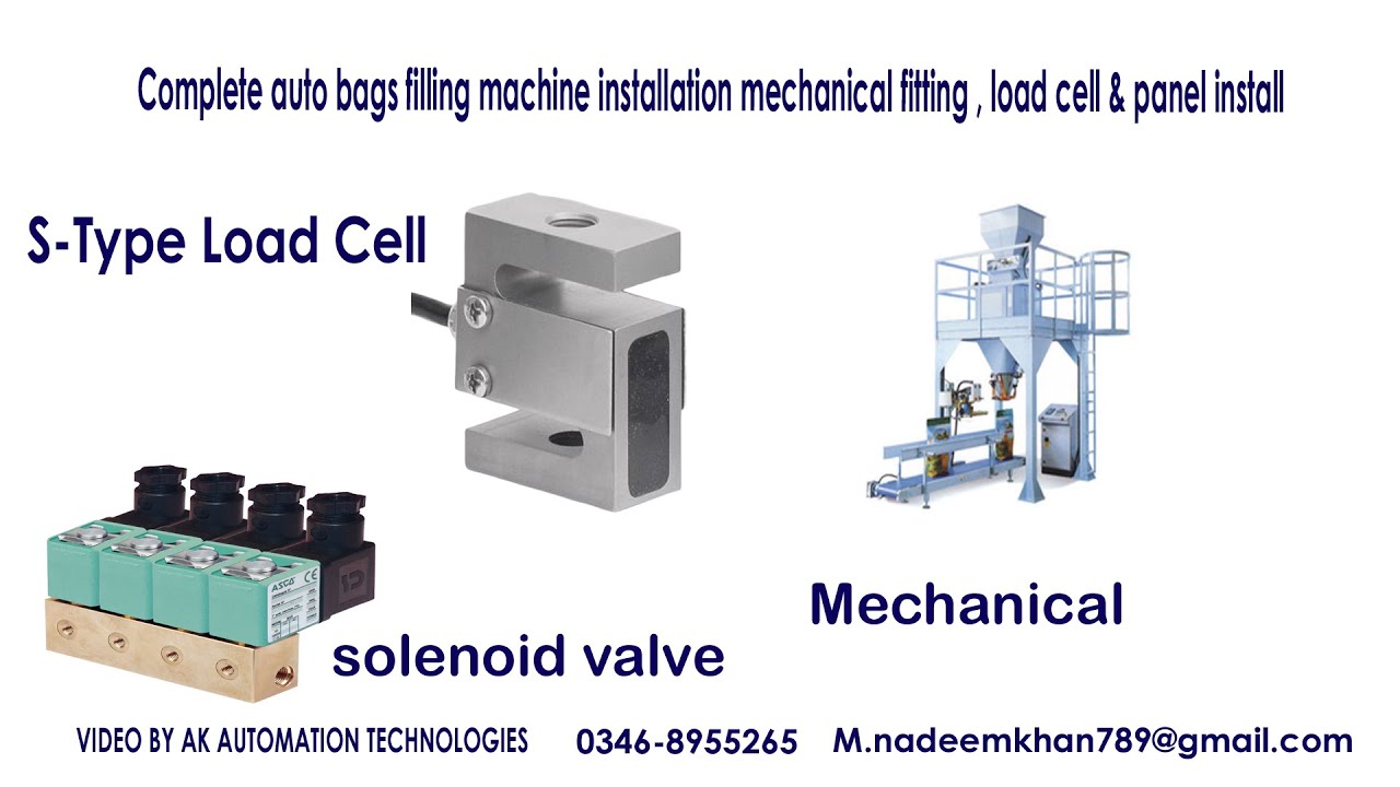 Complete auto bags filling machine installation mechanical fitting ...