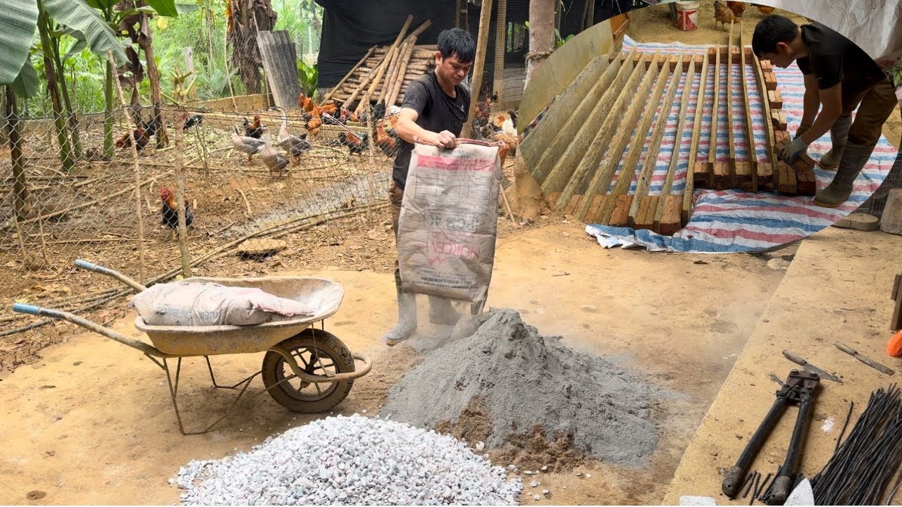 How to make concrete posts to fence the garden - YouTube