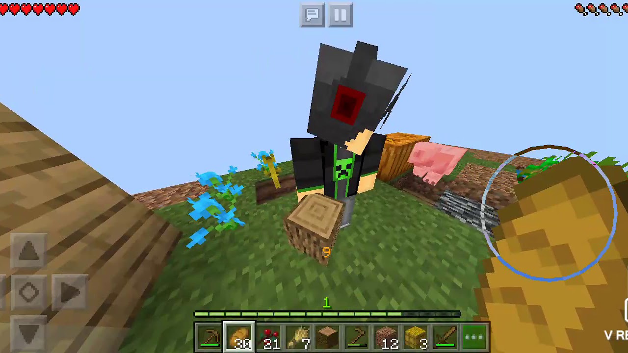 Выживание на одном блоке #3 серие. - YouTube