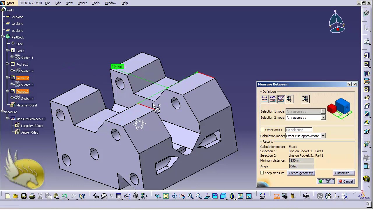 Catia V5 Essentials05 Drafting 003 Apply Material Measure - YouTube