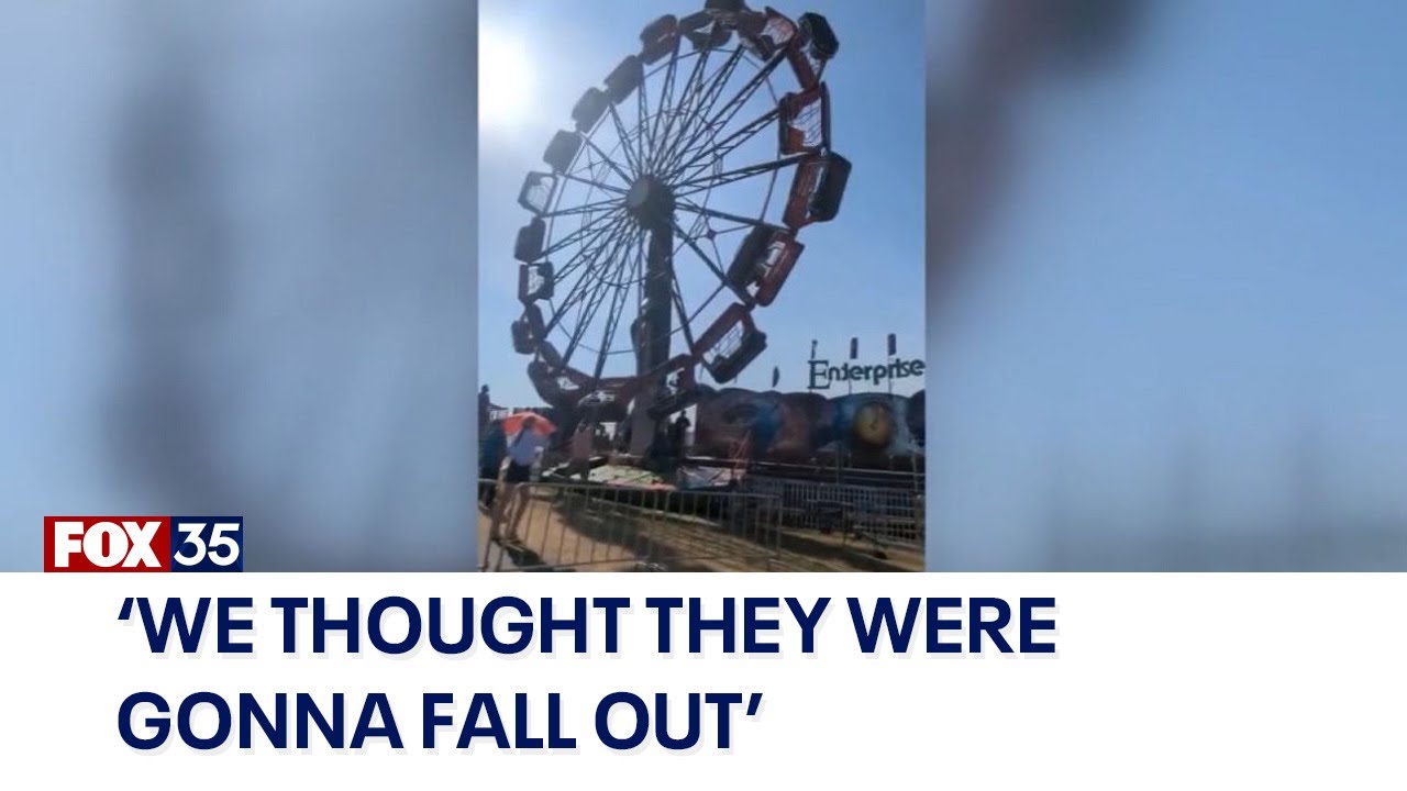 Florida State Fair park ride stops mid-air flipping riders upside down ...