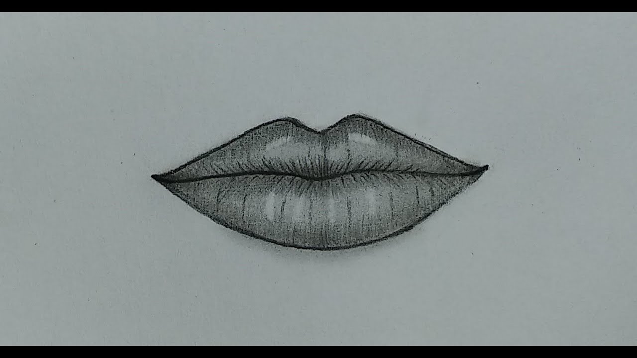 How To Draw Realistic Lips With Pencil Step By Step