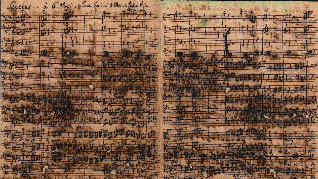 Sanctus {J.S Bach - Mass in B Minor, BWV 232} Autograph score - YouTube