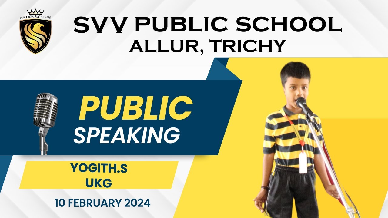 KINDERGARTEN PUBLIC SPEAKING | 2023-24 | YOGITH S | UKG - YouTube