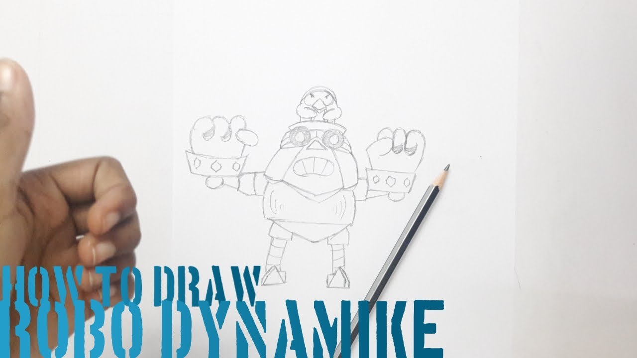 How to draw robo dynamike l brawl stars - YouTube