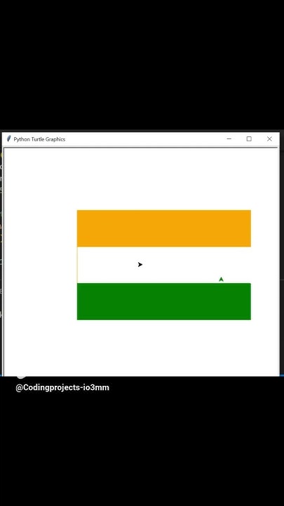 Indian Flag 🇮🇳 Using Python Turtle Pythonturtle Shortvideo Programming Codingshortvideo