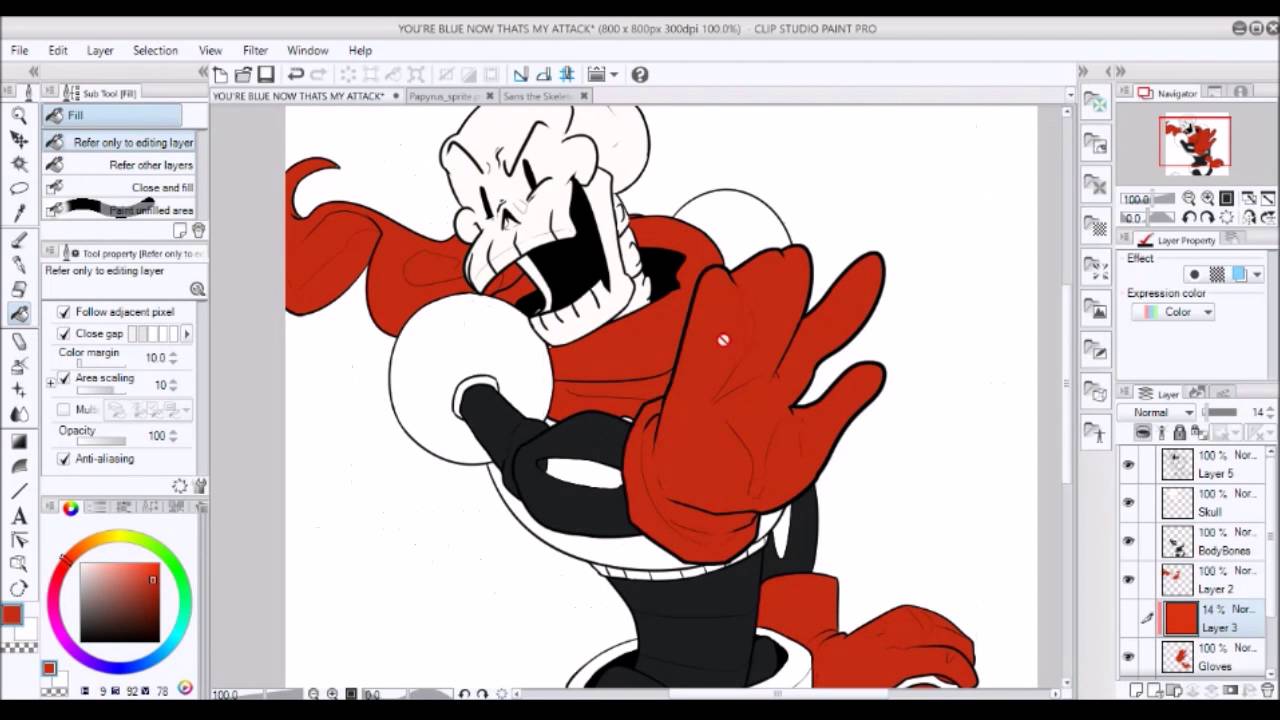 Undertale Papyrus Speedpaint- BLUE STOP SIGN - YouTube