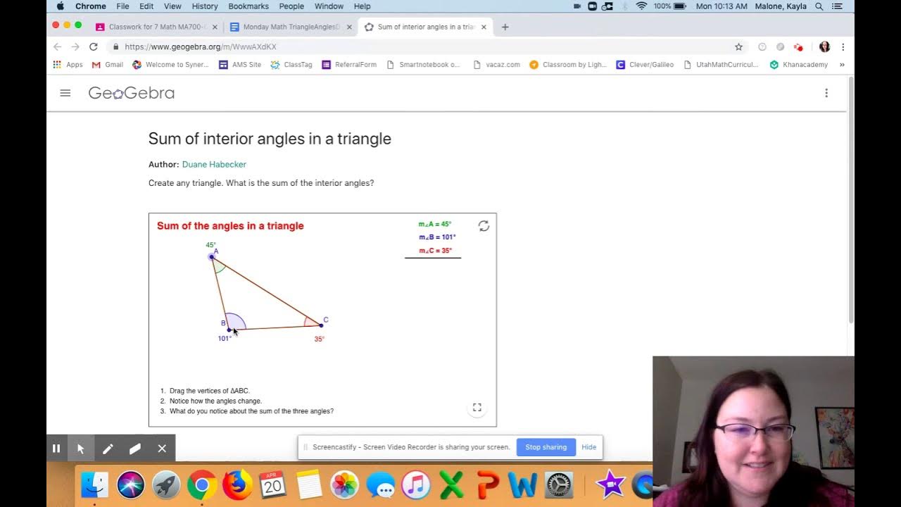 Geogebra: Triangle Angle Maker - YouTube