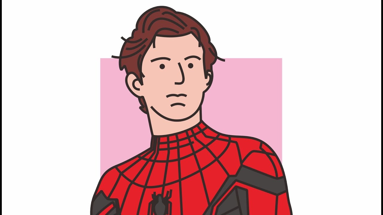 how to draw simple cartoon | peter parker - YouTube