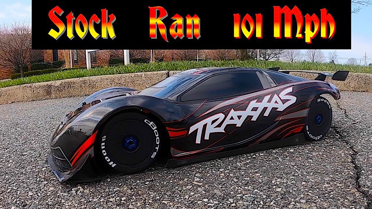 TRAXXAS XO1 SPEED RUN STOCK SYSTEM RAN 101 MPH - YouTube