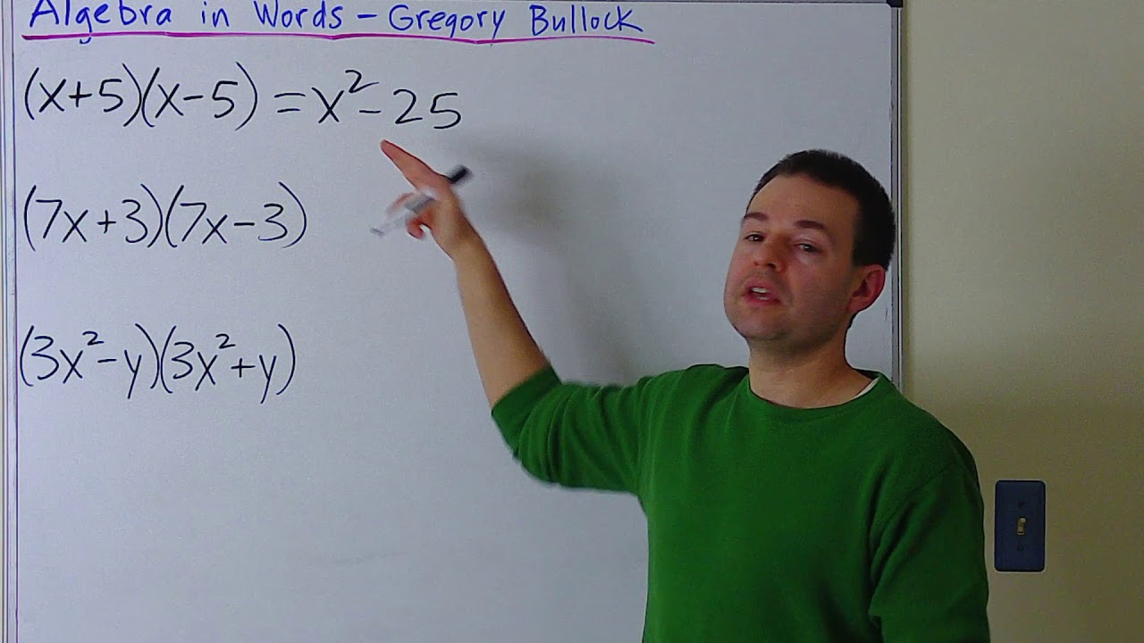 Y111.1 Multiplying Conjugate Binomials - YouTube