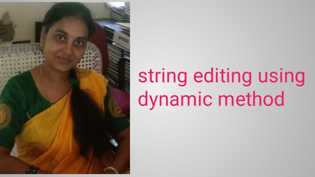 String Editing Problem String Editing Problem Using Dynamic Method Minimum String Editing 9823