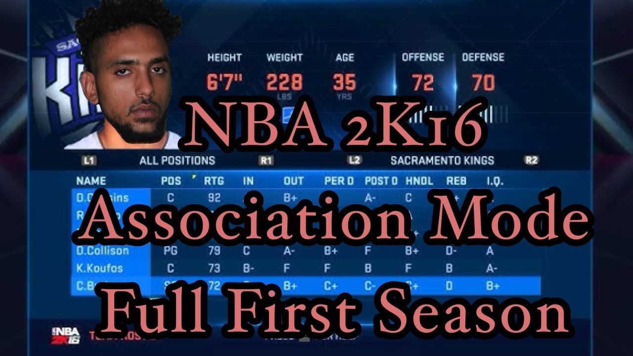 NBA 2K16 Association Mode Full Gameplay | Parts 1 - 2 - YouTube