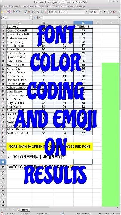 Format Font Color Based On Criteria Libreoffice Linux Tipsandtricks Youtube