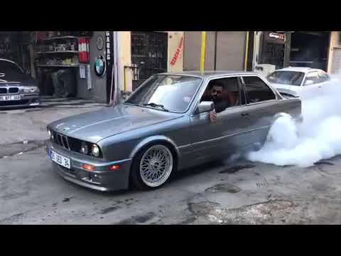 BMW E30 lastik yakma.