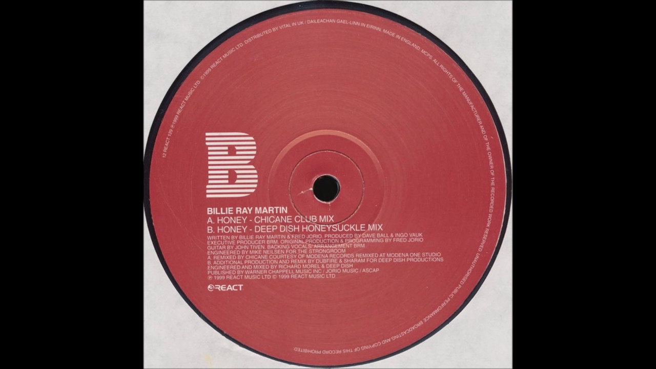 Billy Ray Martin - Honey (Chicane Club Mix) (1999) - YouTube