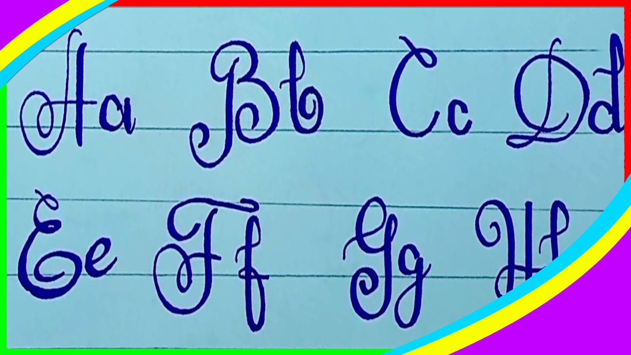 A to Z Fancy Alphabet Writing | How to write capital and small letter ...