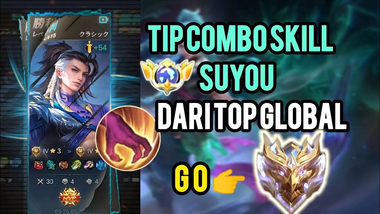 GAMEPLAY TOP GLOBAL HERO SUYOU COMBO SKIL -Mobile Legends - YouTube