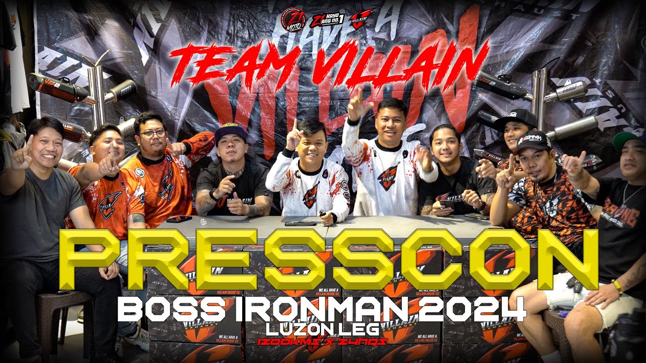 TEAM VILLAIN PRESSCON | BOSS IRONMAN LUZON 2024 - YouTube