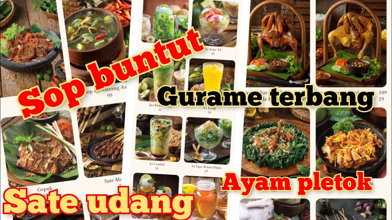 DAFTAR MENU TALAGA SAMPIREUN KOTA BINTANG BEKASI - YouTube