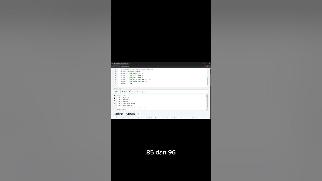PROYEK SEDERHANA PYHTON 2 (ALGORITMA DAN PEMROGRAMAN) - YouTube