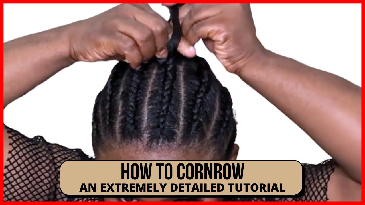 HOW TO CORNROW YOUR HAIR BY YOURSELF AT HOME||BEGINNERS STEP BY STEP ...