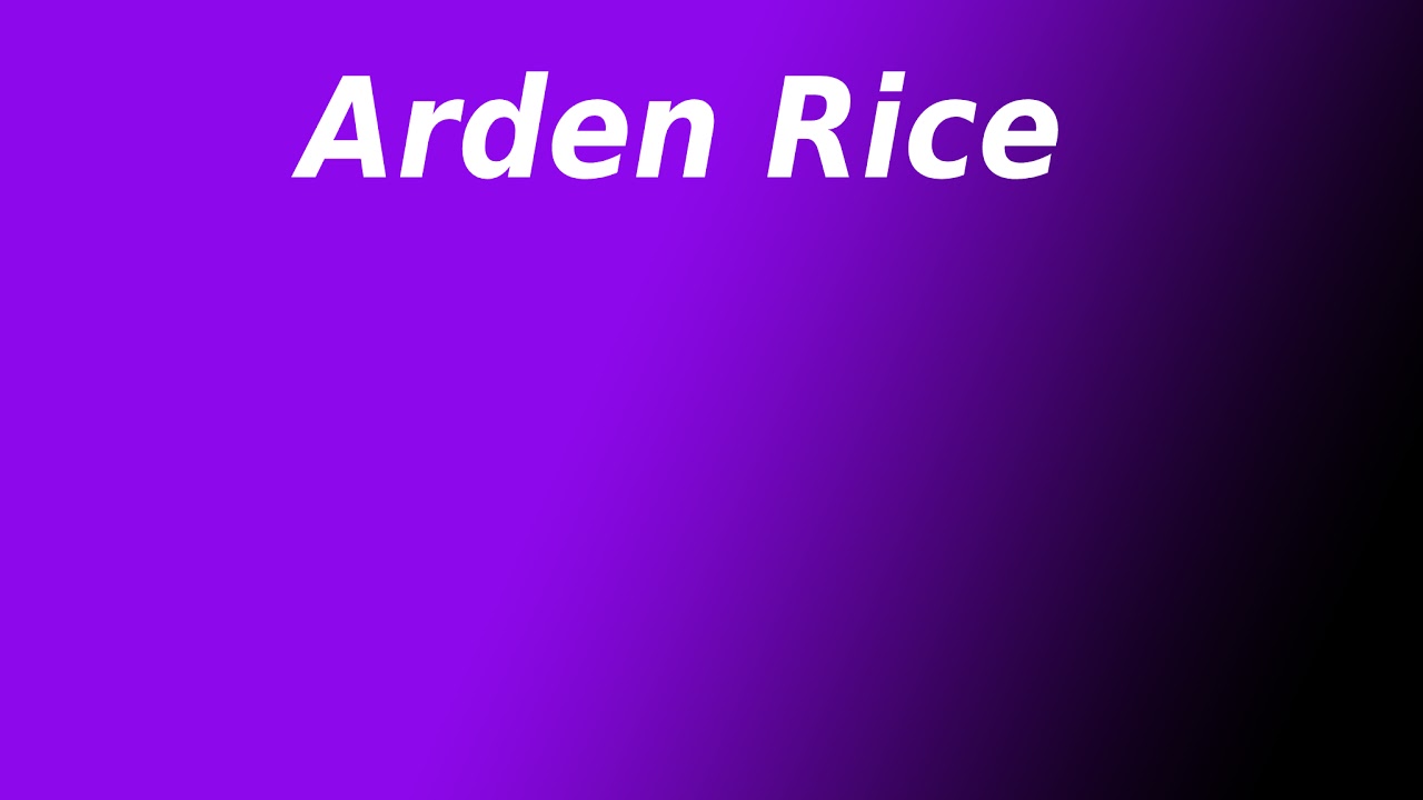 Arden Rice Live Stream - YouTube