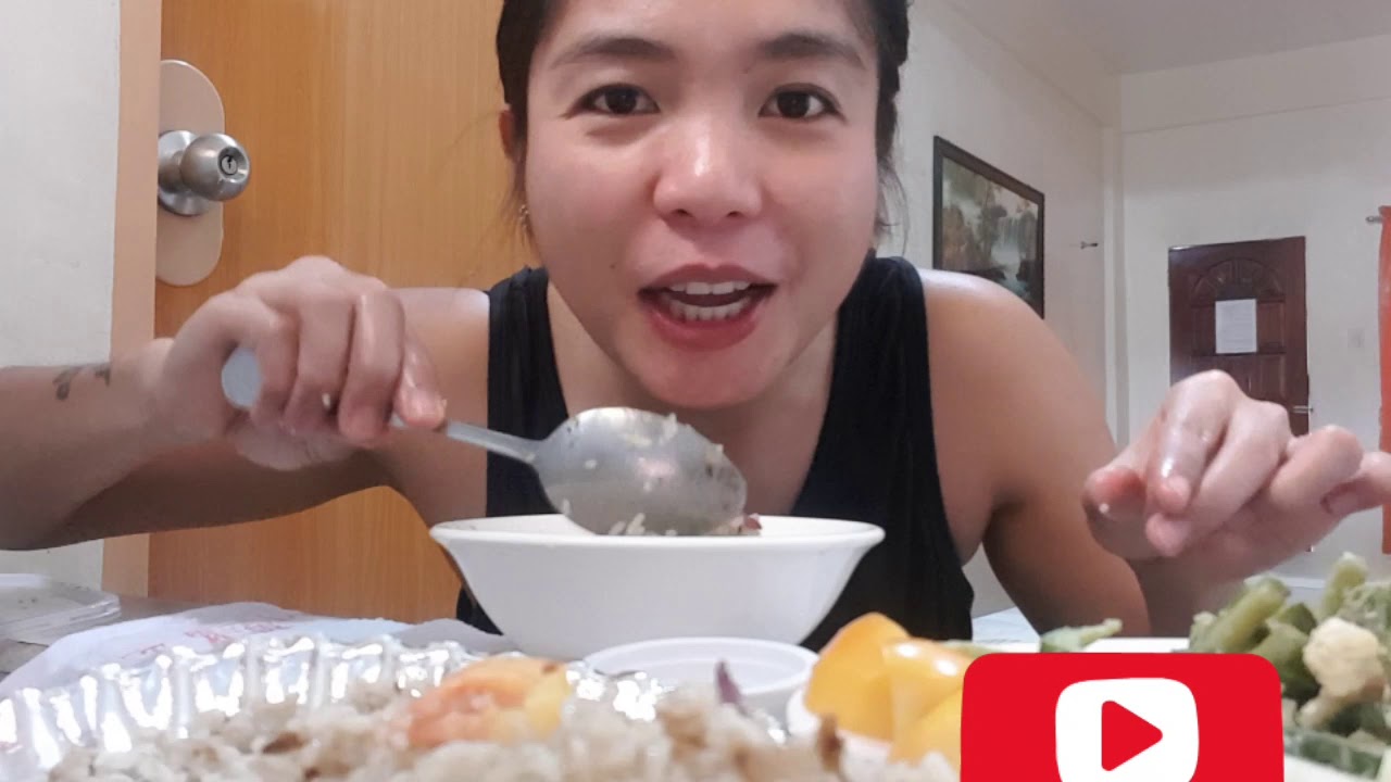 Mukbang Ampalaya with egg and Bulinaw fried rice - YouTube