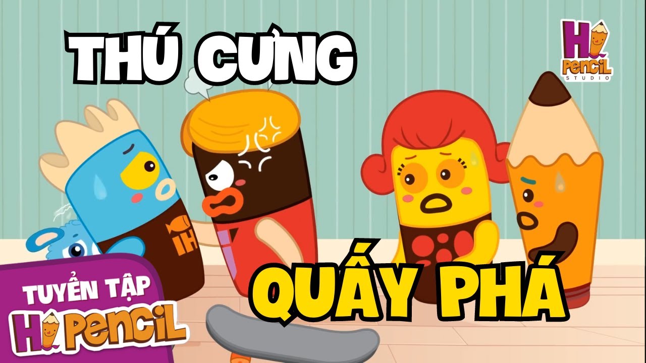 THÚ CƯNG QUẤY PHÁ | Tuyển Tập Hoạt Hình Xin Chào Bút Chì | Hi Pencil ...