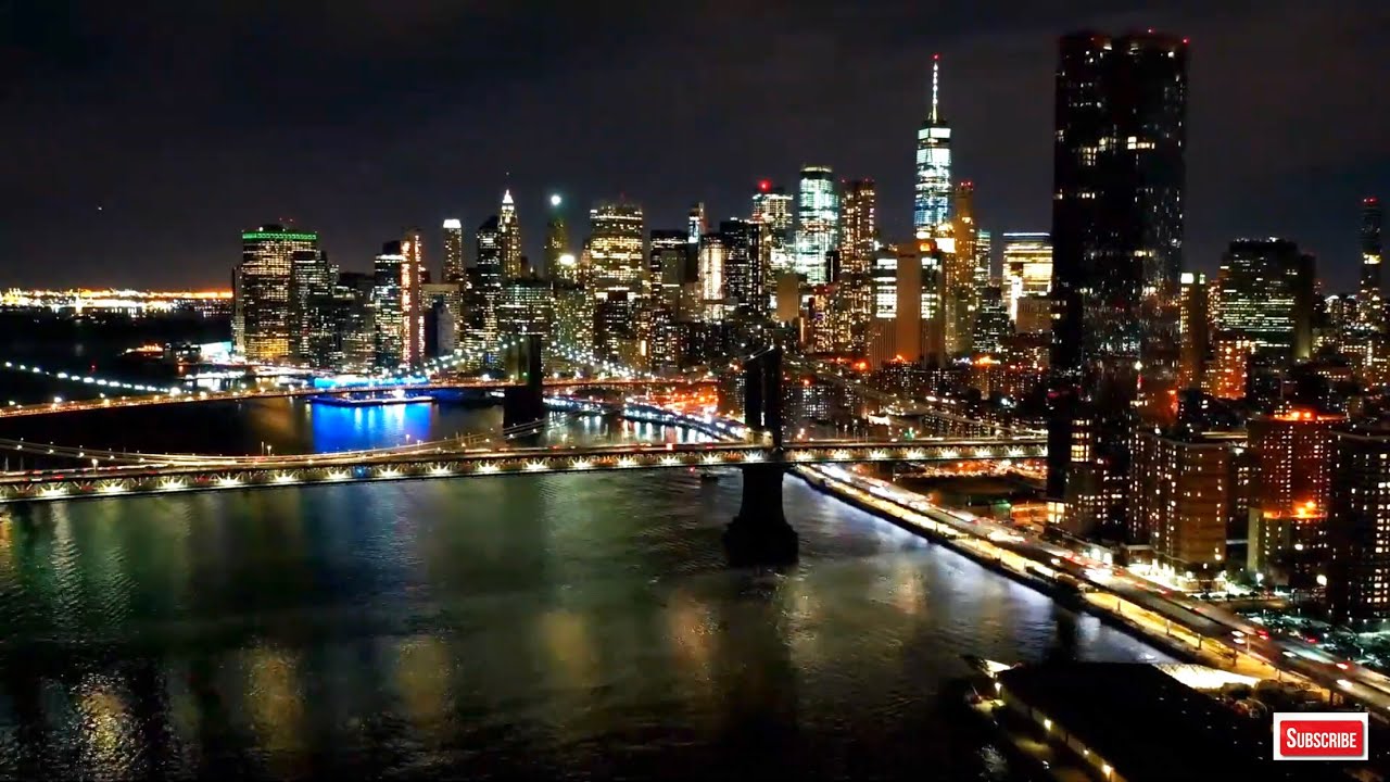 New York Skyline at Night Screensaver HD NYC Skyline, Long Island ...