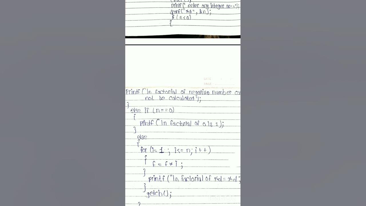Wap In C To Calculate Any Factorial Of Integer Number Shortsvideo Viral Youtube