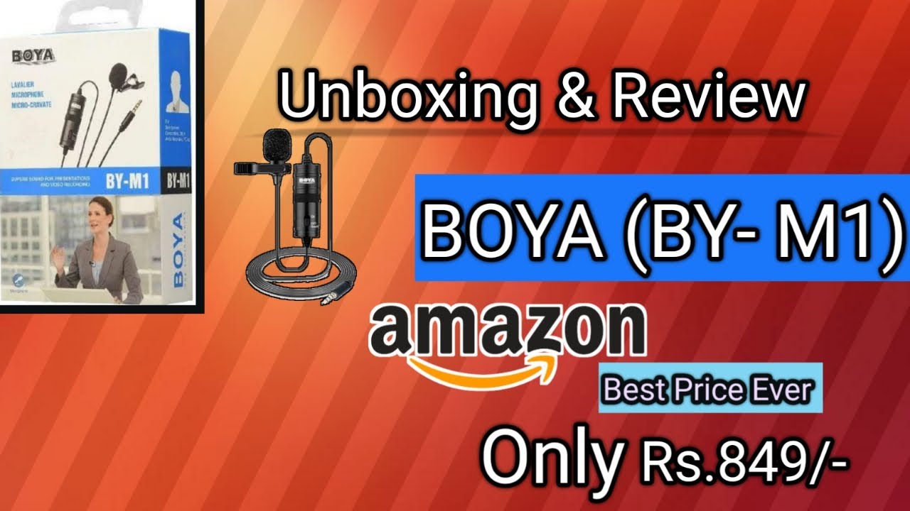 BOYA BY-M1 Lavalier Microphone Unboxing & Review | Best Budget Mic For ...