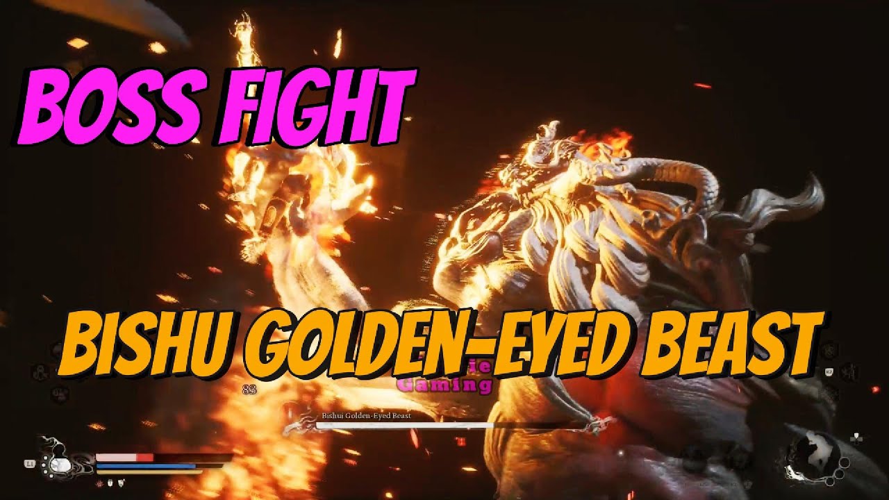 BLACK MYTH: WUKONG BOSS FIGHT BISHU GOLDEN EYED BEAST - YouTube