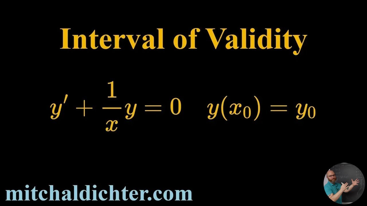 Interval of Validity Example 2 - YouTube