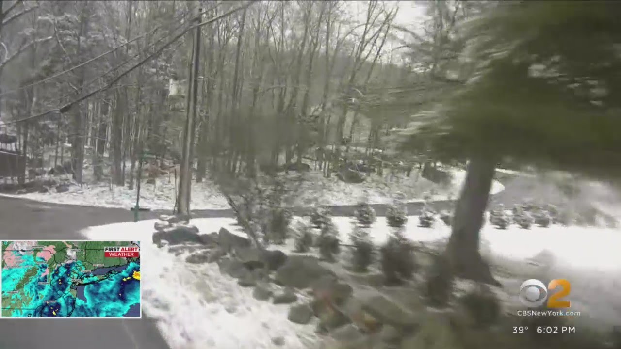 Snow changes over to rain across parts of Tri-State Area - YouTube