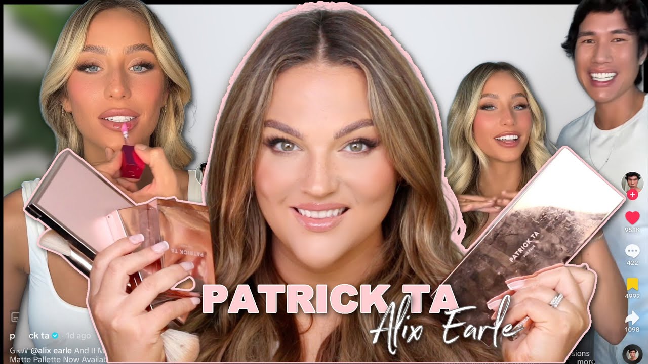 Trying ALIX EARLE x PATRICK TA Makeup Routine Using The SAME Products ...