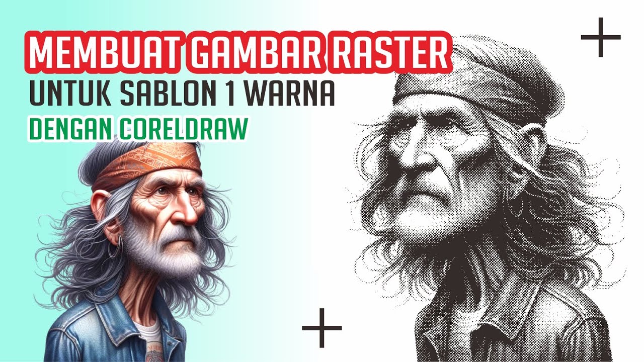 Cara Membuat Gambar Raster untuk Sablon menggunakan coreldraw - YouTube