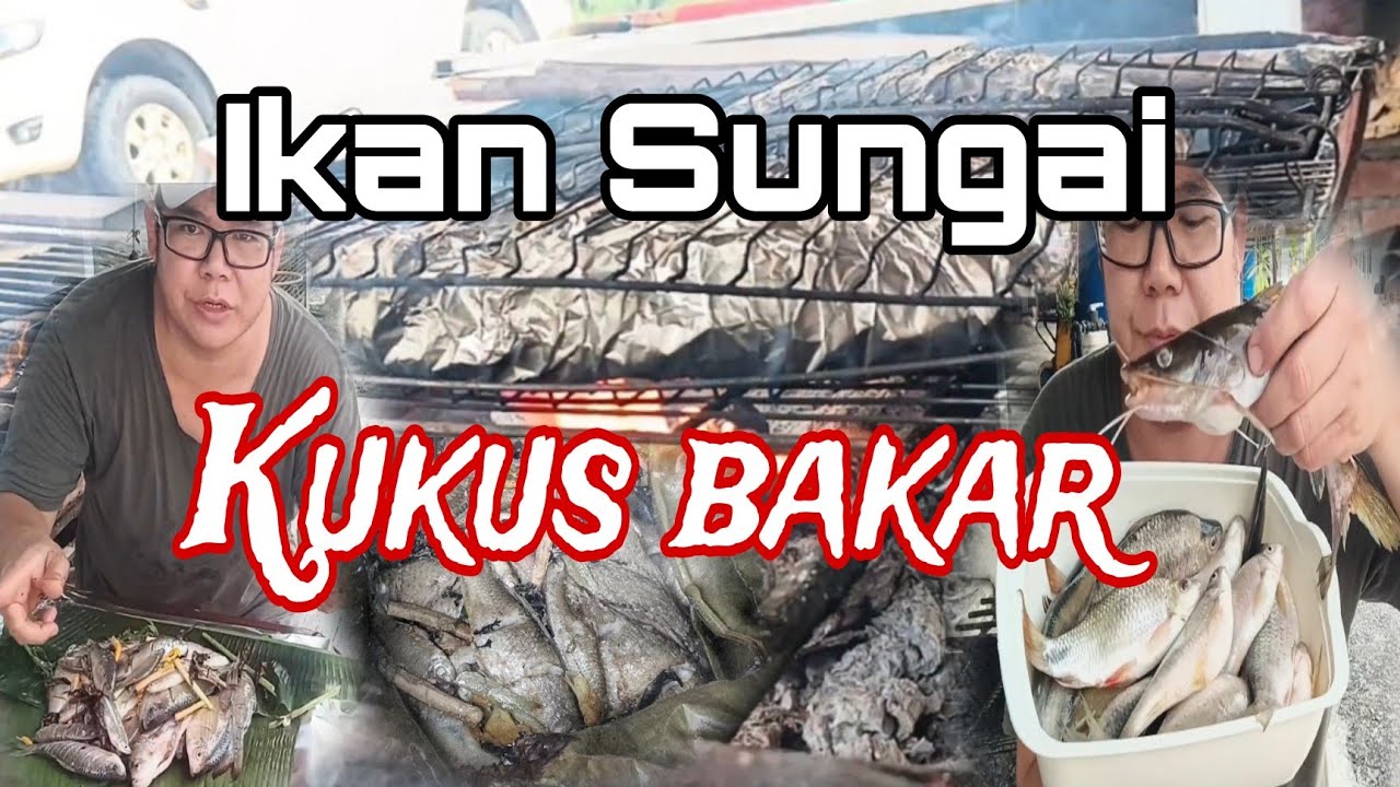 Ikan Sungai segar masak kukus bakar menggunakan dapur api kayu, - YouTube