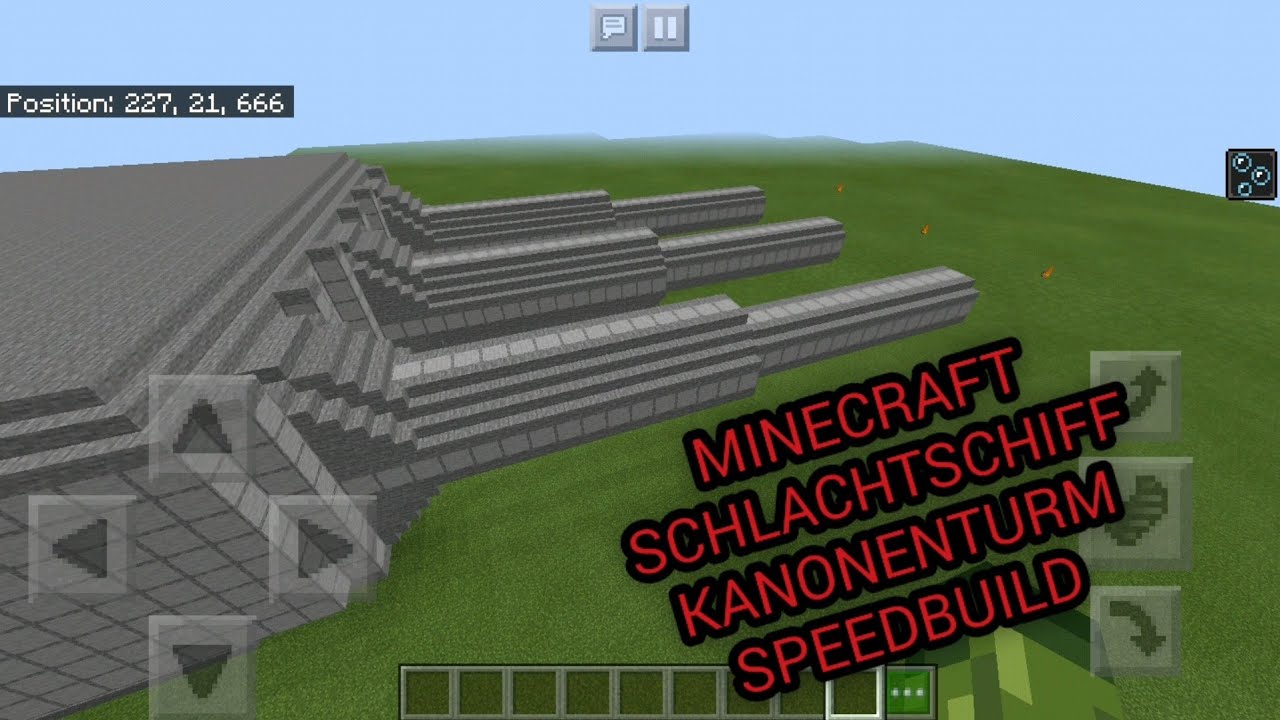 MINECRAFT WORKING REALISTIC BATTLESHIP CANNON EPIC SPEEDBUILD.!! - YouTube