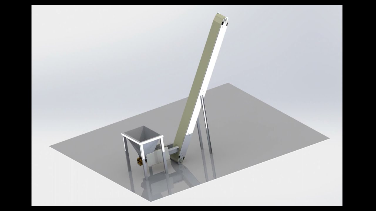 SOLIDWORKS TUTORIAL #5 Design And Assembly of Elevating Conveyor Whit ...