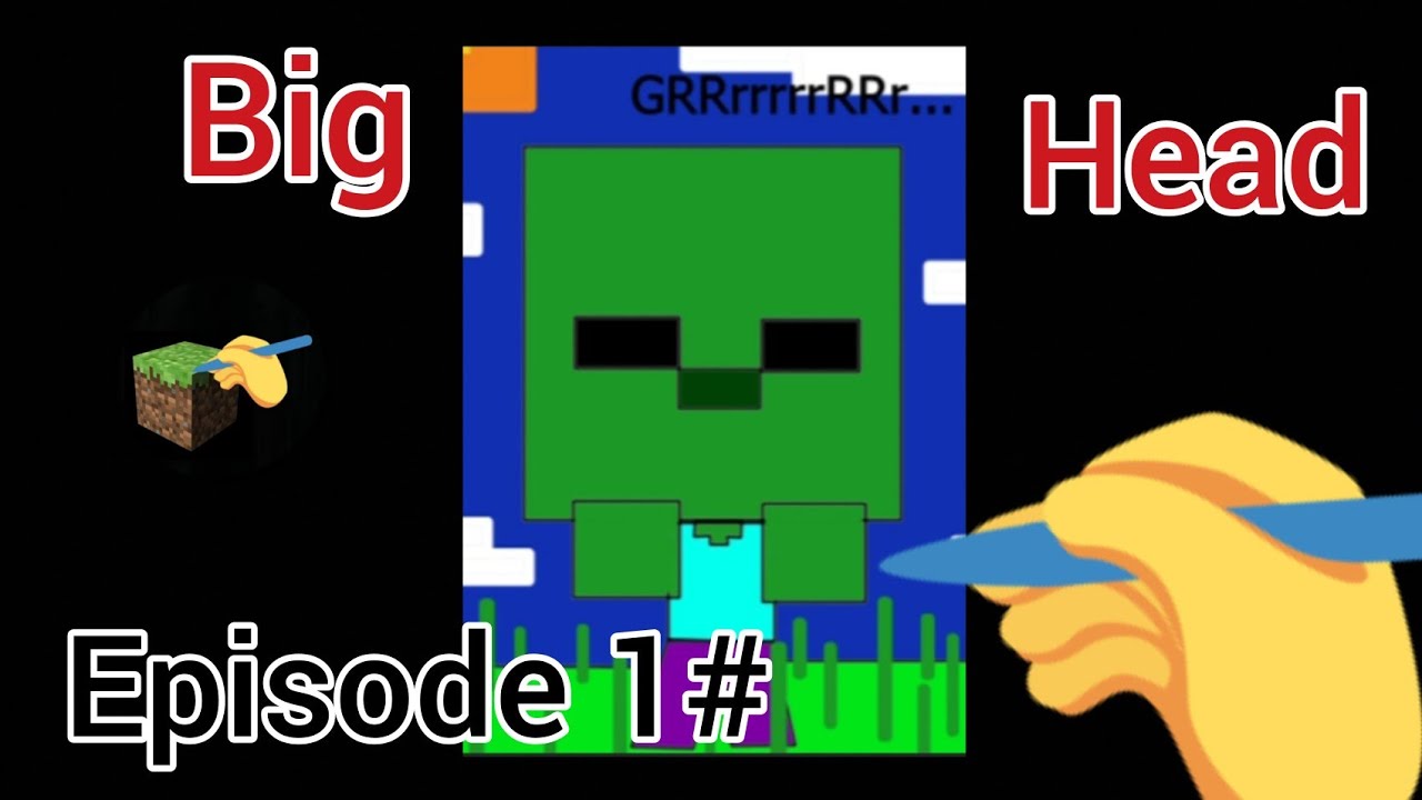 How to draw minecraft BIG HEAD zombie|1# Minecraft BIG HEAD figures ...