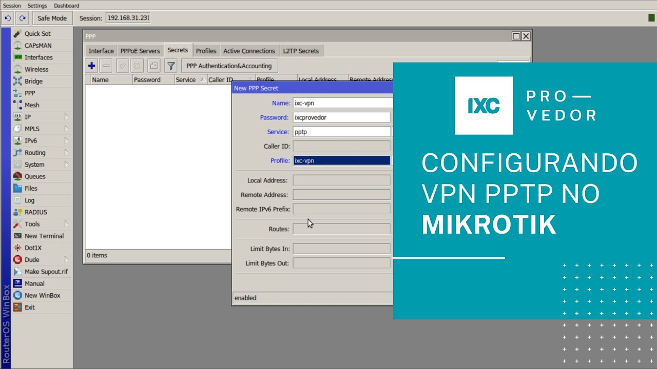 Configurando VPN PPTP no Mikrotik - YouTube