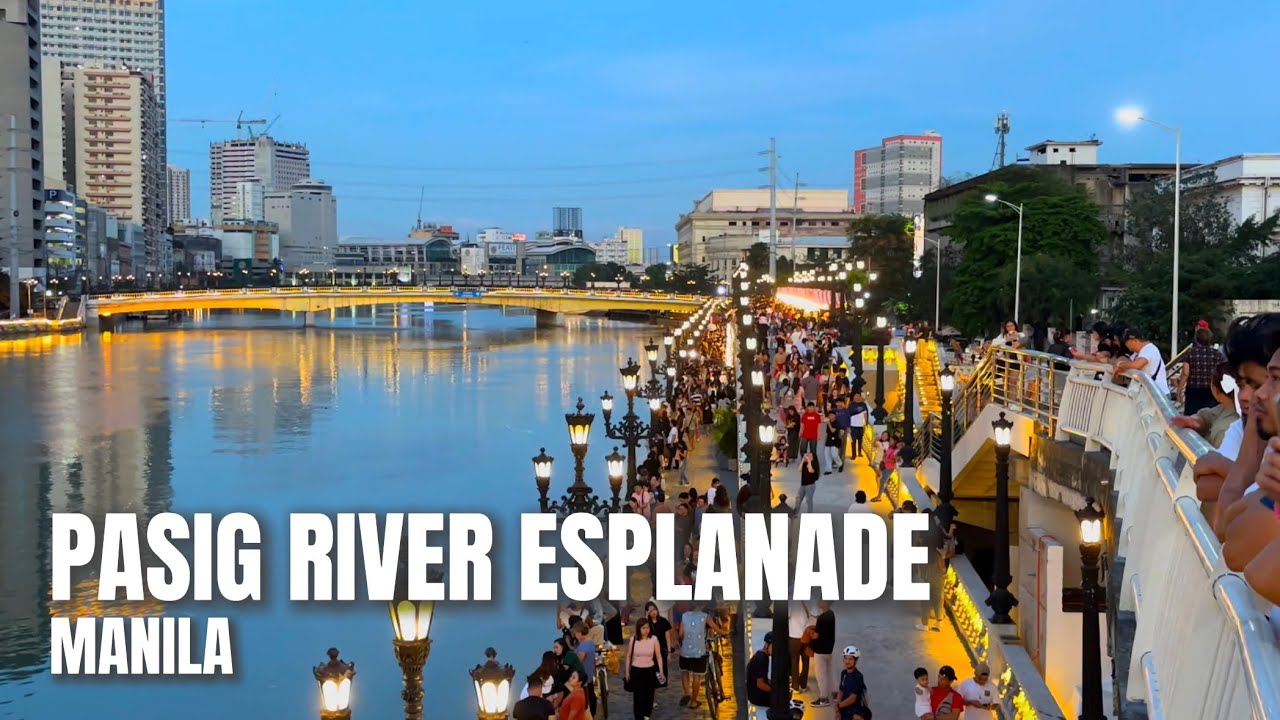 [4K HDR] Stunning Sunset View from Pasig River Esplanade | Manila ...