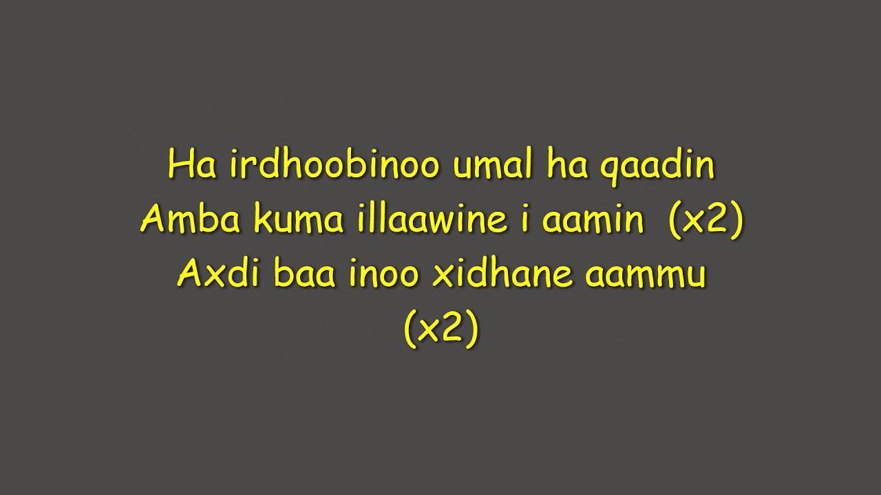 Sahra Axmed & Xasan Diriye Heedhe Inabtiyo lyrics - YouTube Music